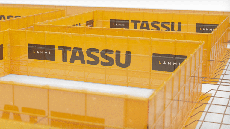 Tassu-perustuksen käyttö kaarevissa rakennusmuodoissa - Lammi